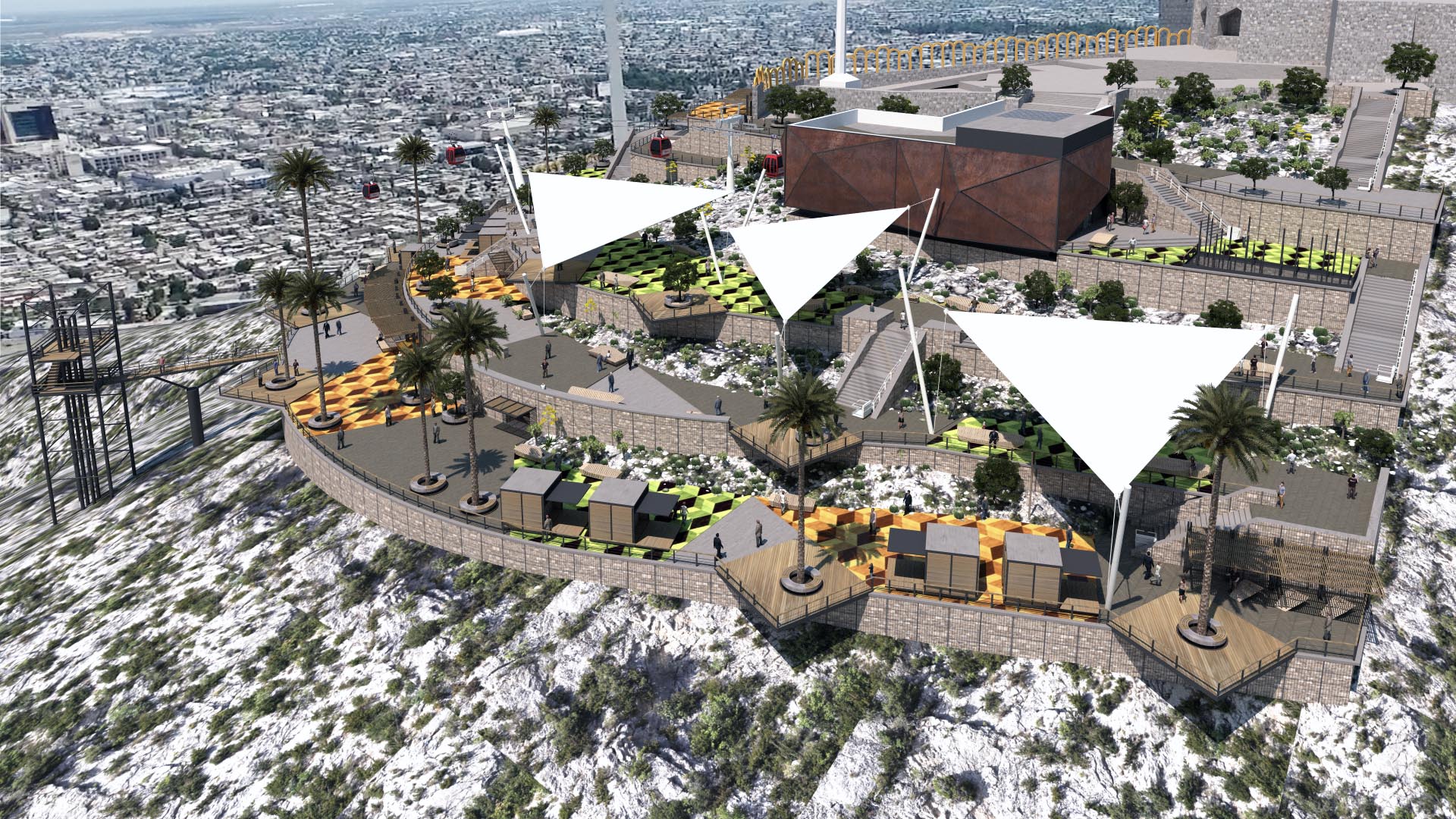 Render 3D arquitectura México Parque ecológico obra publica ...