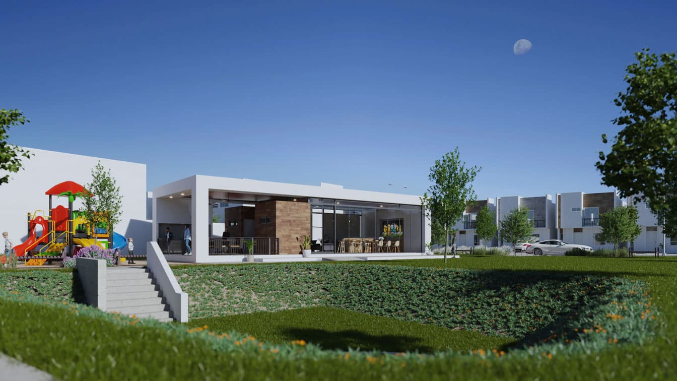 Render parque central de fraccionamiento arquitectura México - Scalable